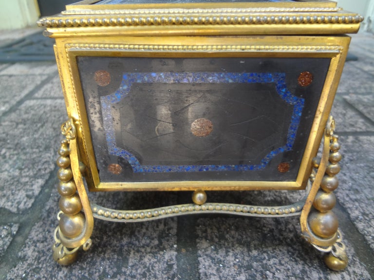 19th Century French Bronze Box with Semi Precious Stones For Sale at ...