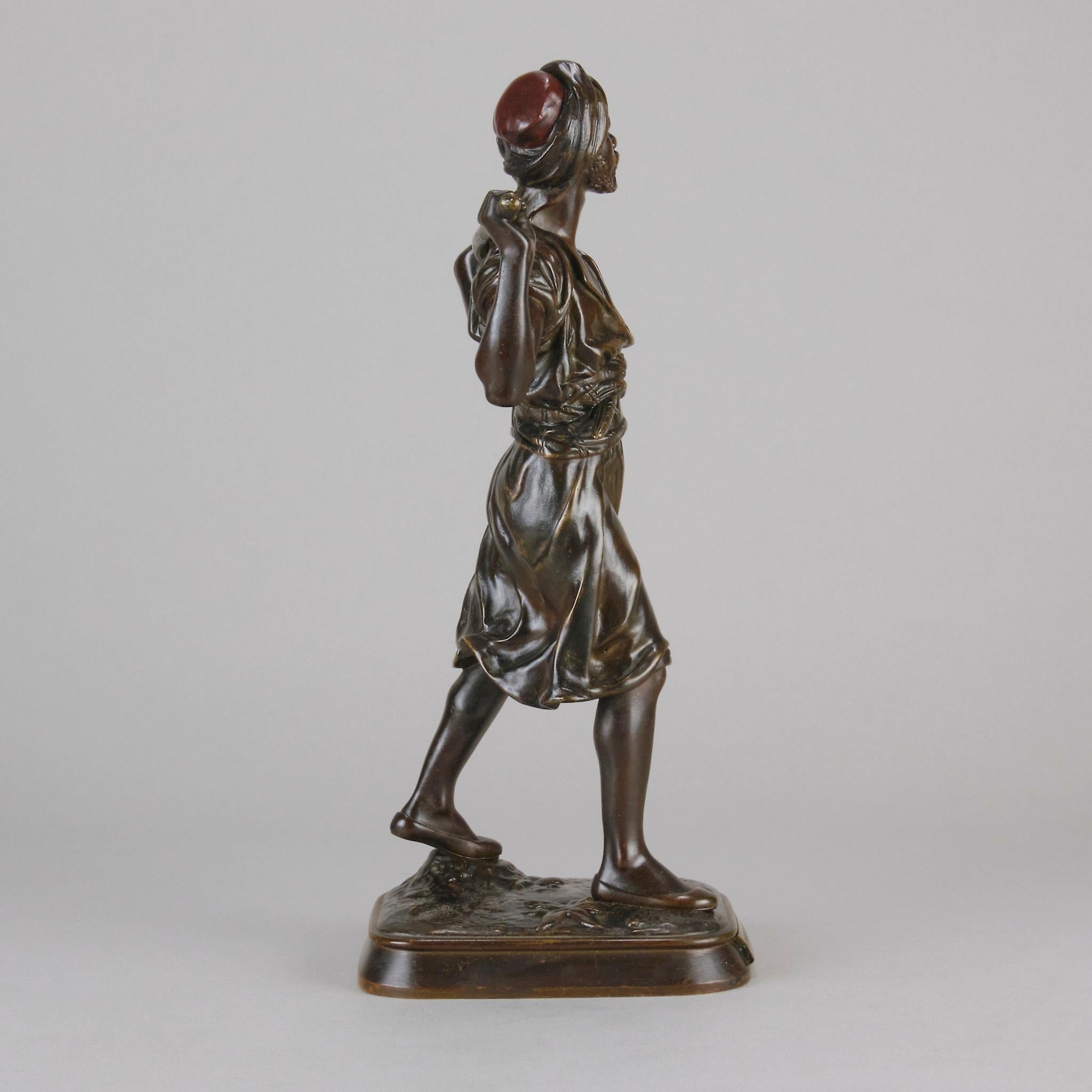 19th Century French Bronze Entitled "Arabe En Marche" by Emile Pinedo ...
