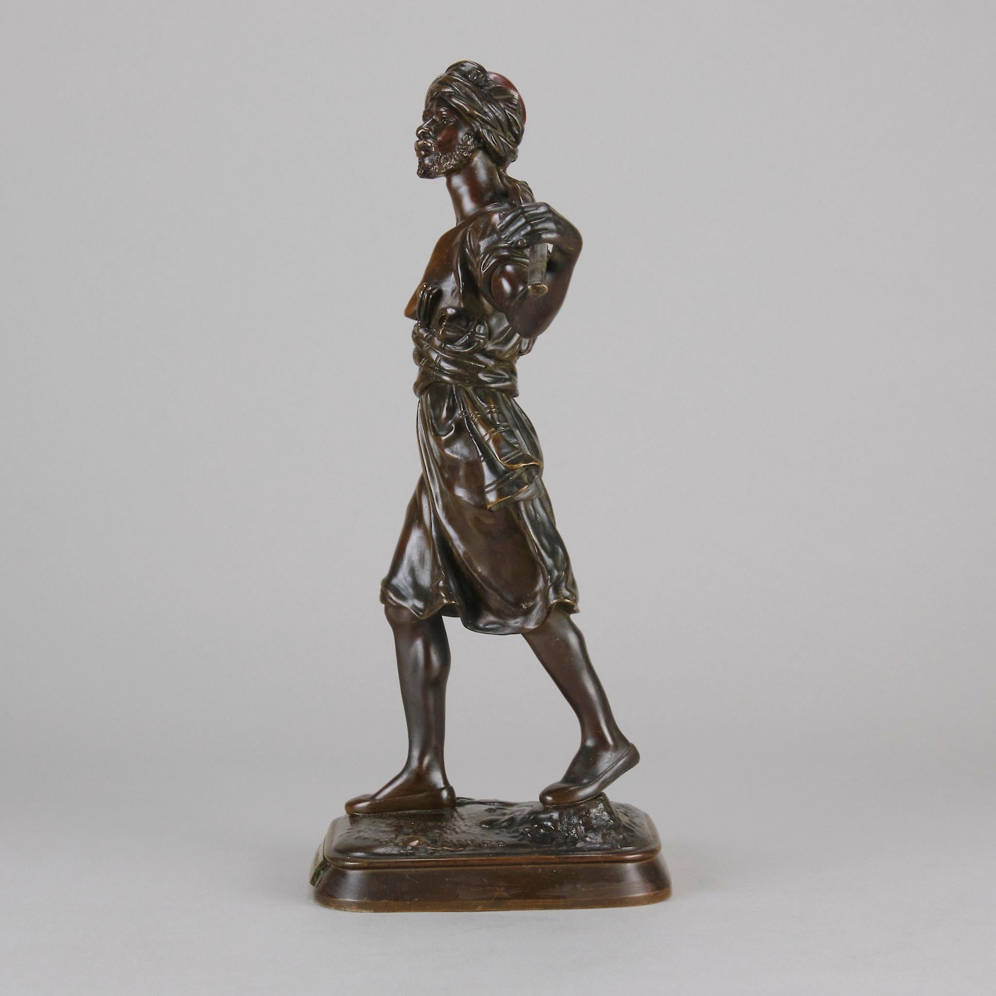 19th Century French Bronze Entitled "Arabe En Marche" by Emile Pinedo ...