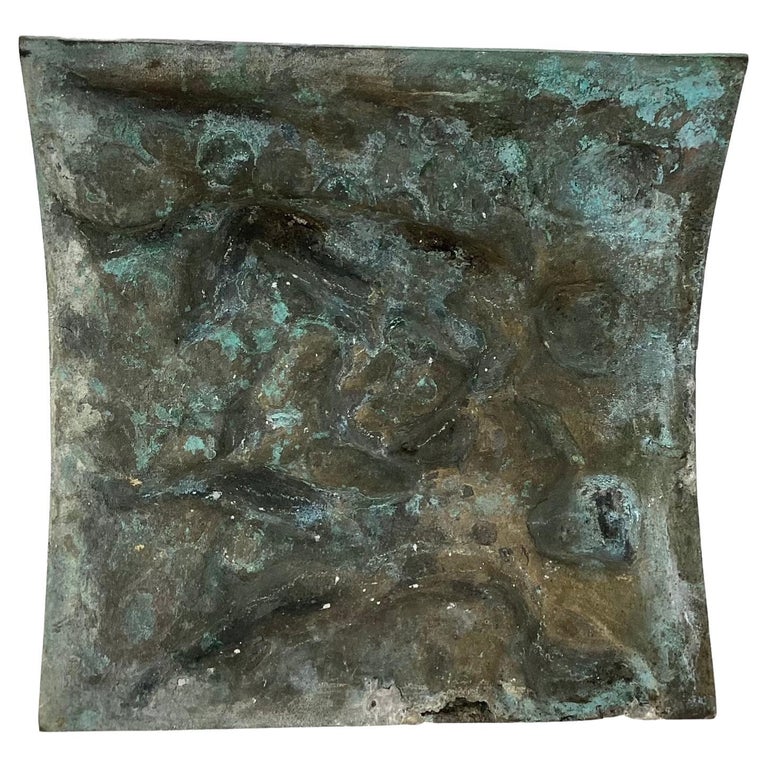 19th Century French Bronze Plaque With Three Angels For Sale at 1stDibs