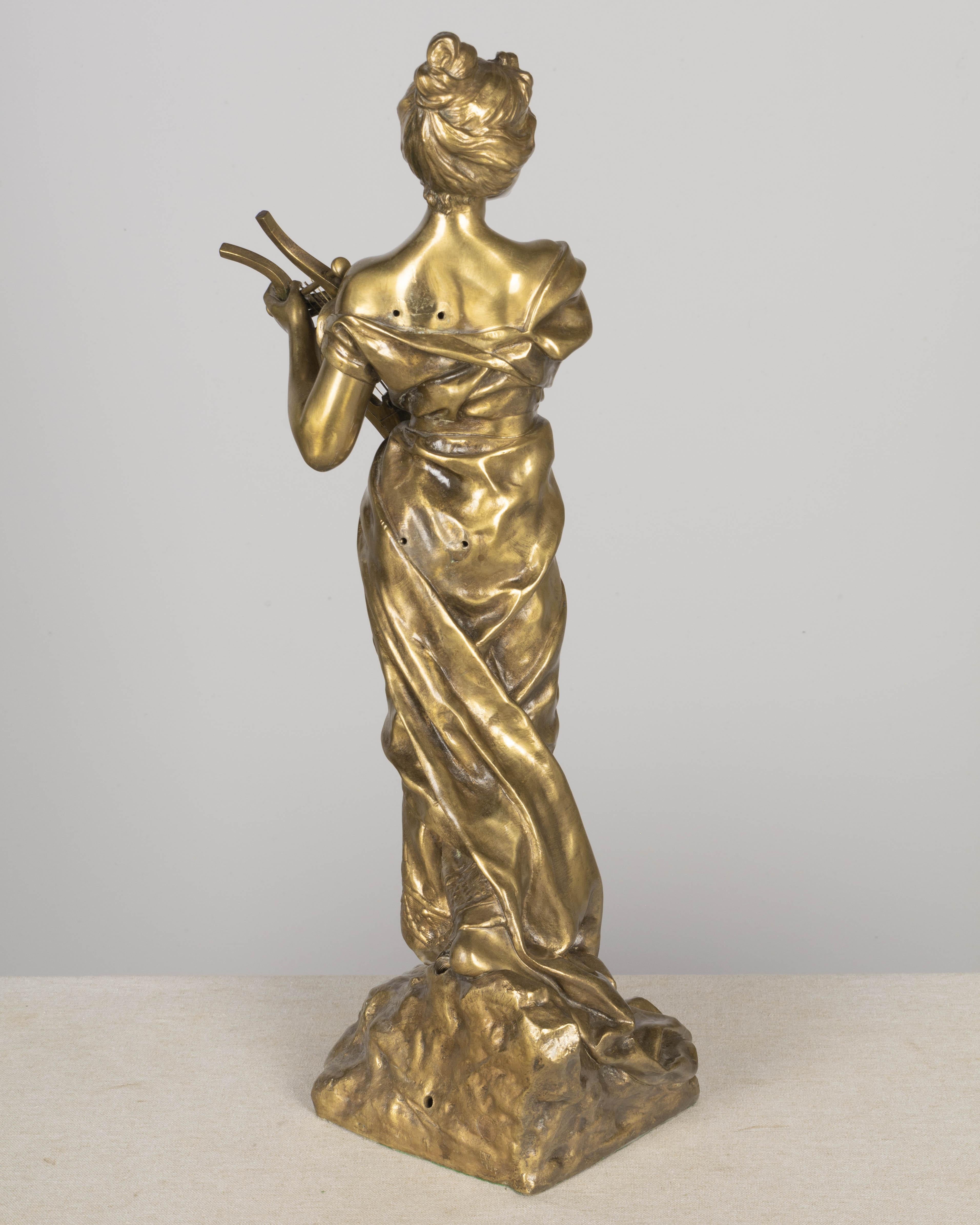 19th Century French Bronze Sapho by Emmanuel Villanis For Sale at 1stDibs