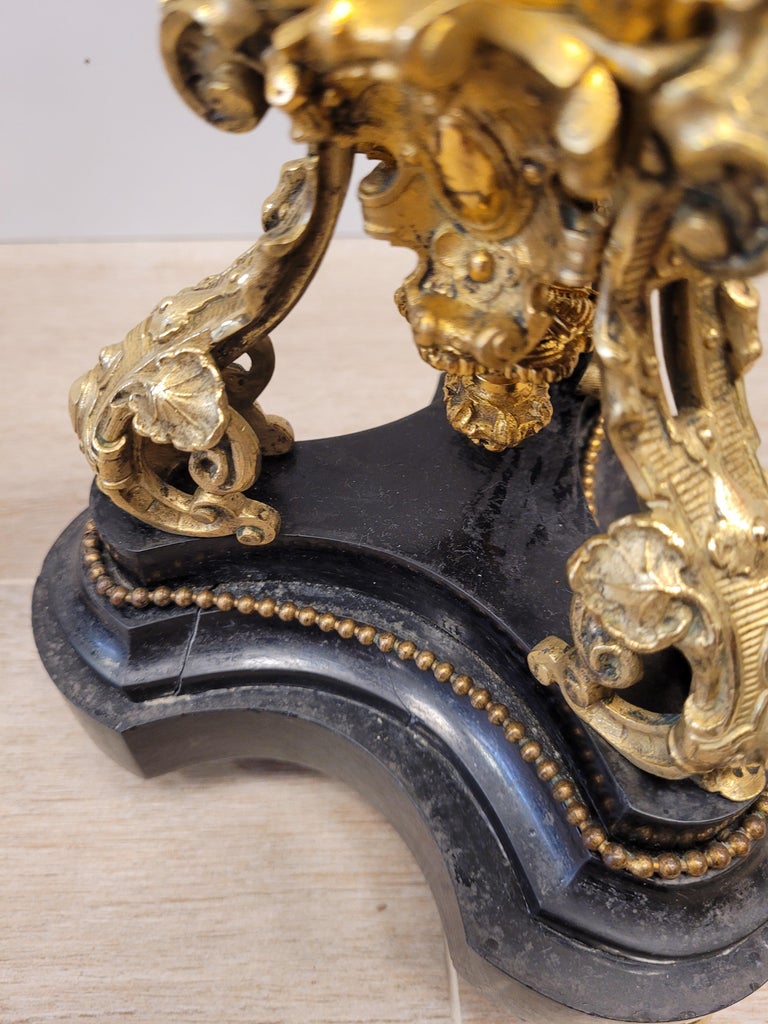 19TH century French Candlesticks,Ormolu, marble, a pair For Sale at 1stDibs