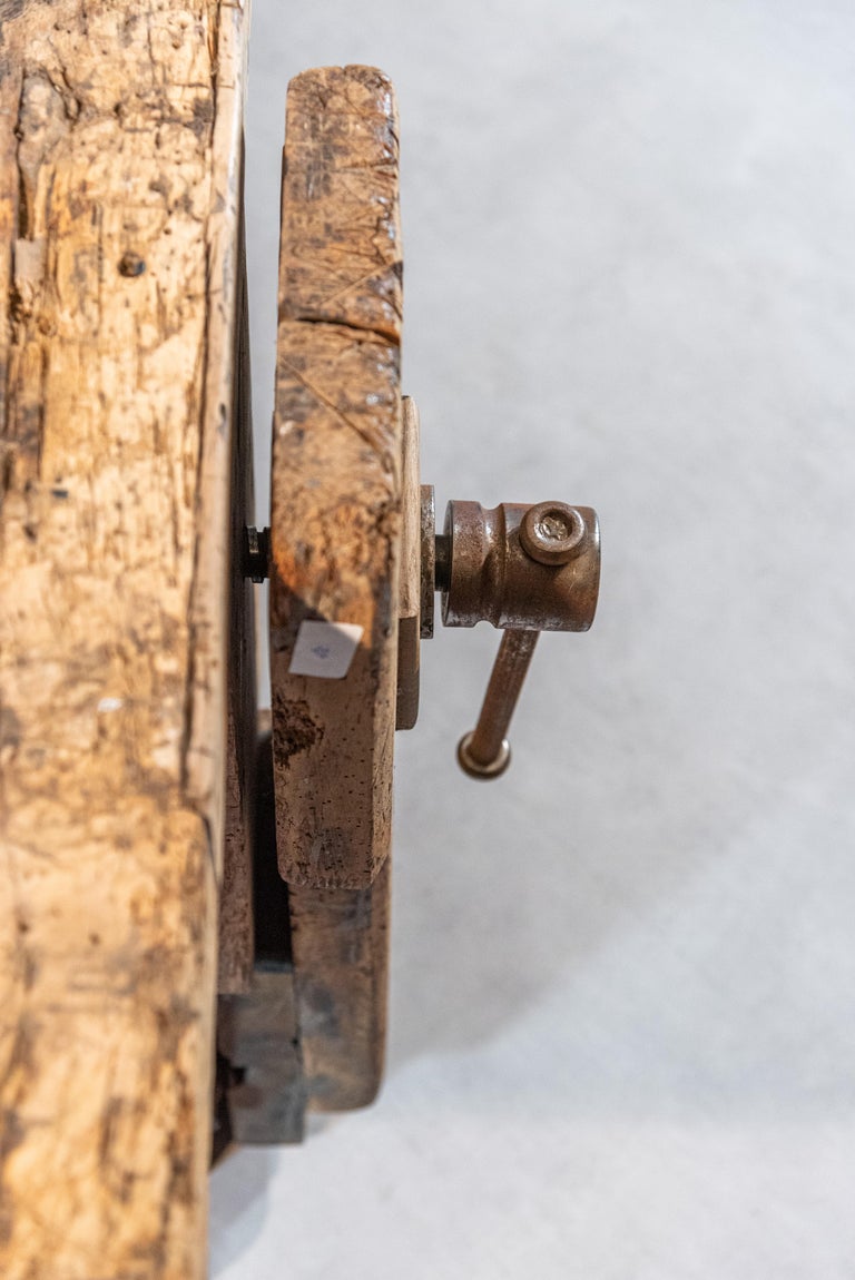 19th Century French Carpenter's Workbench or Console For Sale at 1stDibs