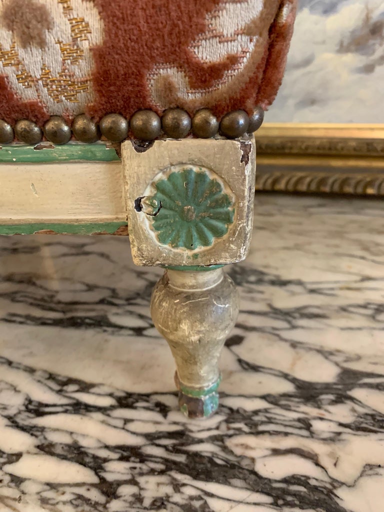 19th Century French Carved and Painted Directoire' Style Foot Stool at ...