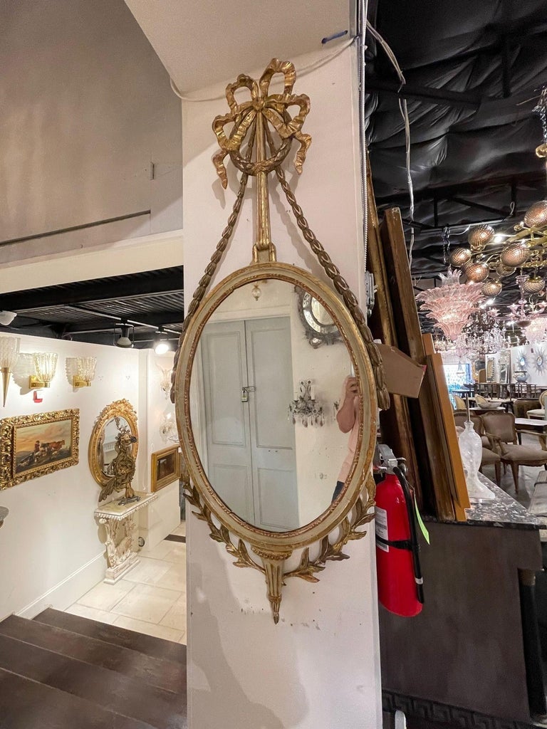 19th Century French Carved and Parcel Gilt Neo Classical Mirror For ...