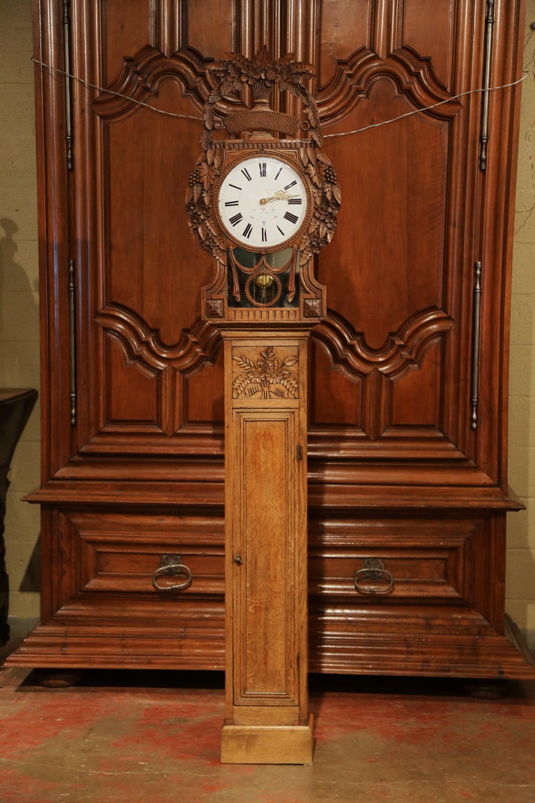 19th Century French Carved Oak Saint Nicholas Grandfather Clock from ...