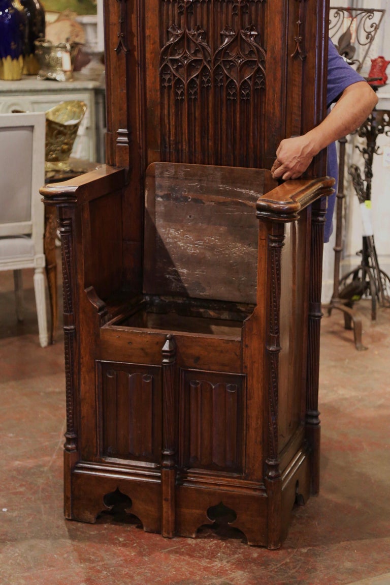 19th Century French Carved Walnut Renaissance Altar Throne Chair Bench ...