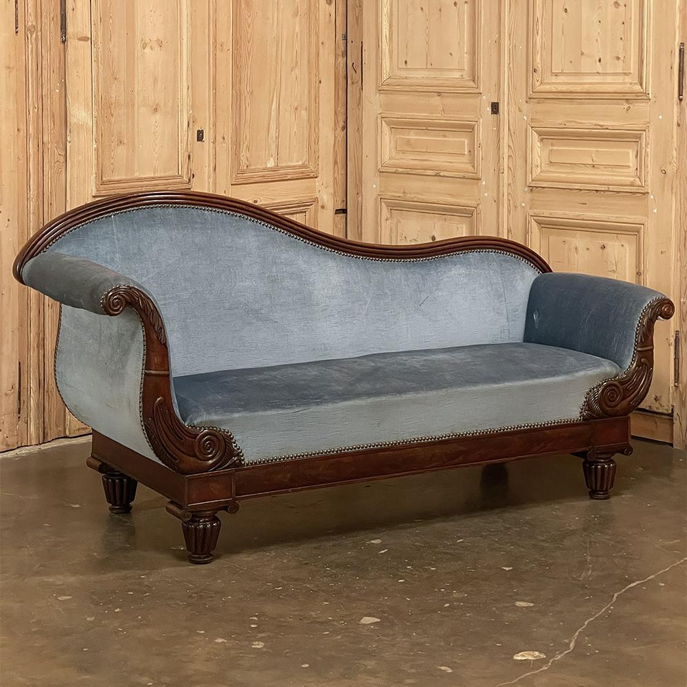 19th Century French Charles X Mahogany Sofa, Meridienne For Sale at ...