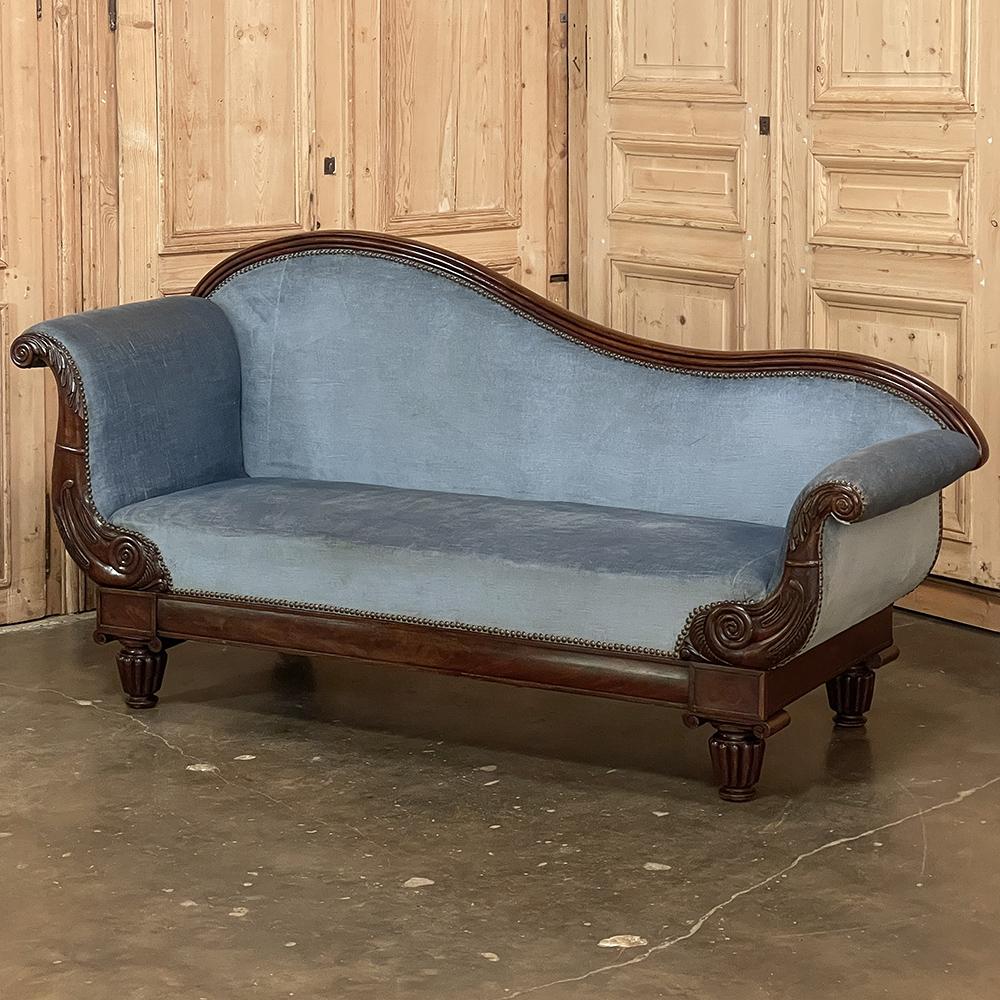 19th Century French Charles X Mahogany Sofa, Meridienne For Sale at ...