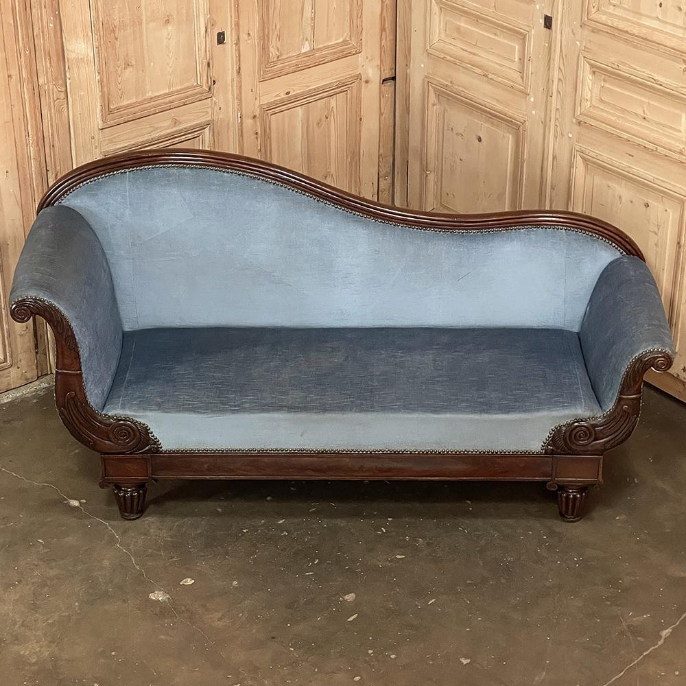 19th Century French Charles X Mahogany Sofa, Meridienne For Sale at ...