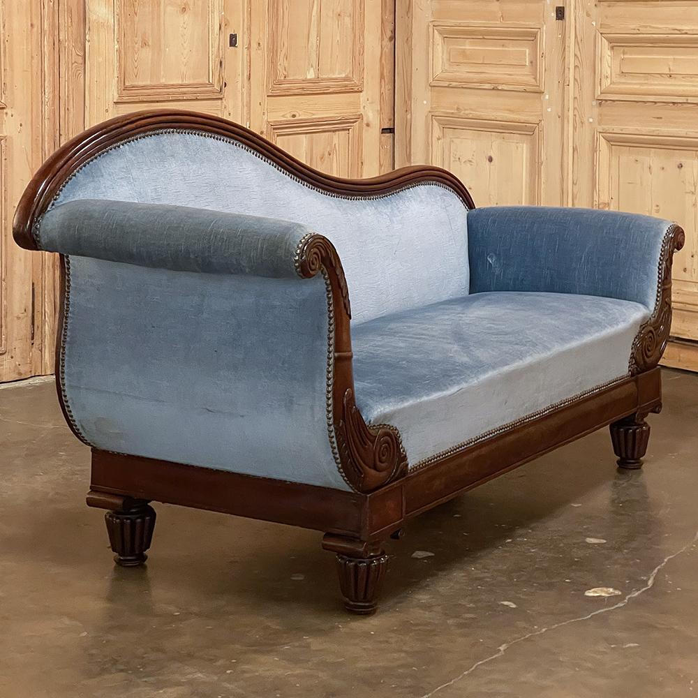 19th Century French Charles X Mahogany Sofa, Meridienne For Sale at ...