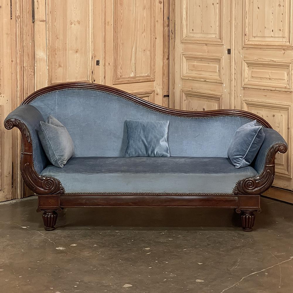 19th Century French Charles X Mahogany Sofa, Meridienne For Sale at ...