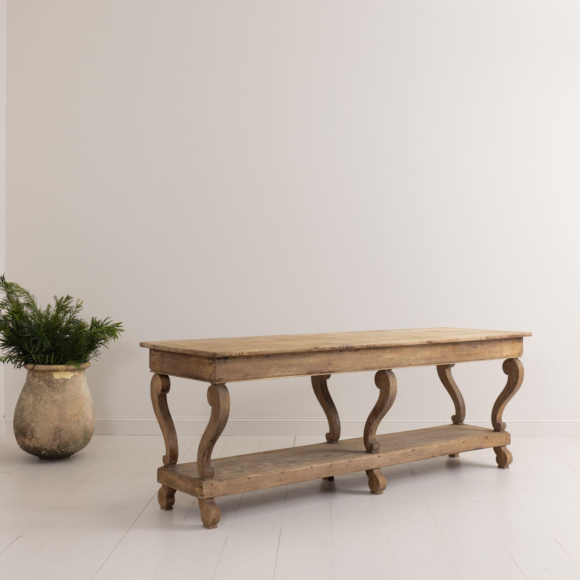 19th Century French Charles X Period Oak Draper's Table in Original ...