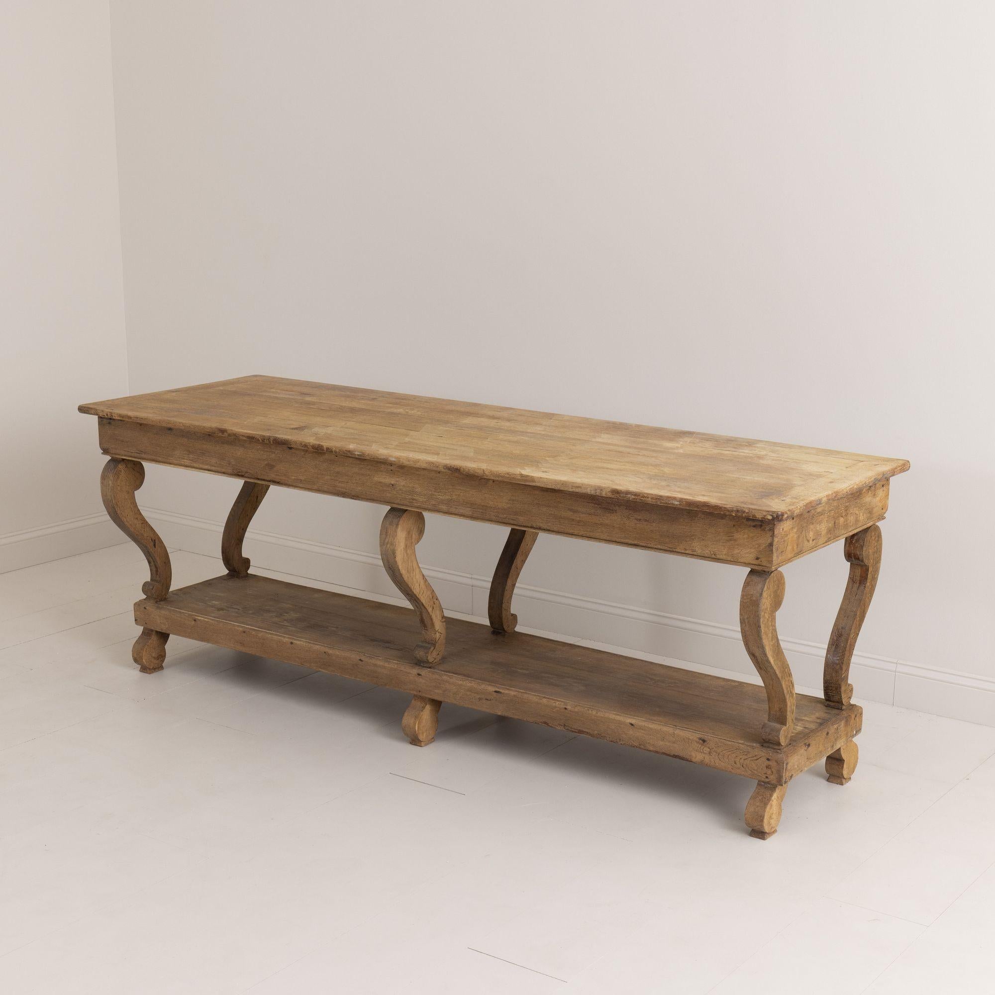 19th Century French Charles X Period Oak Draper's Table in Original ...