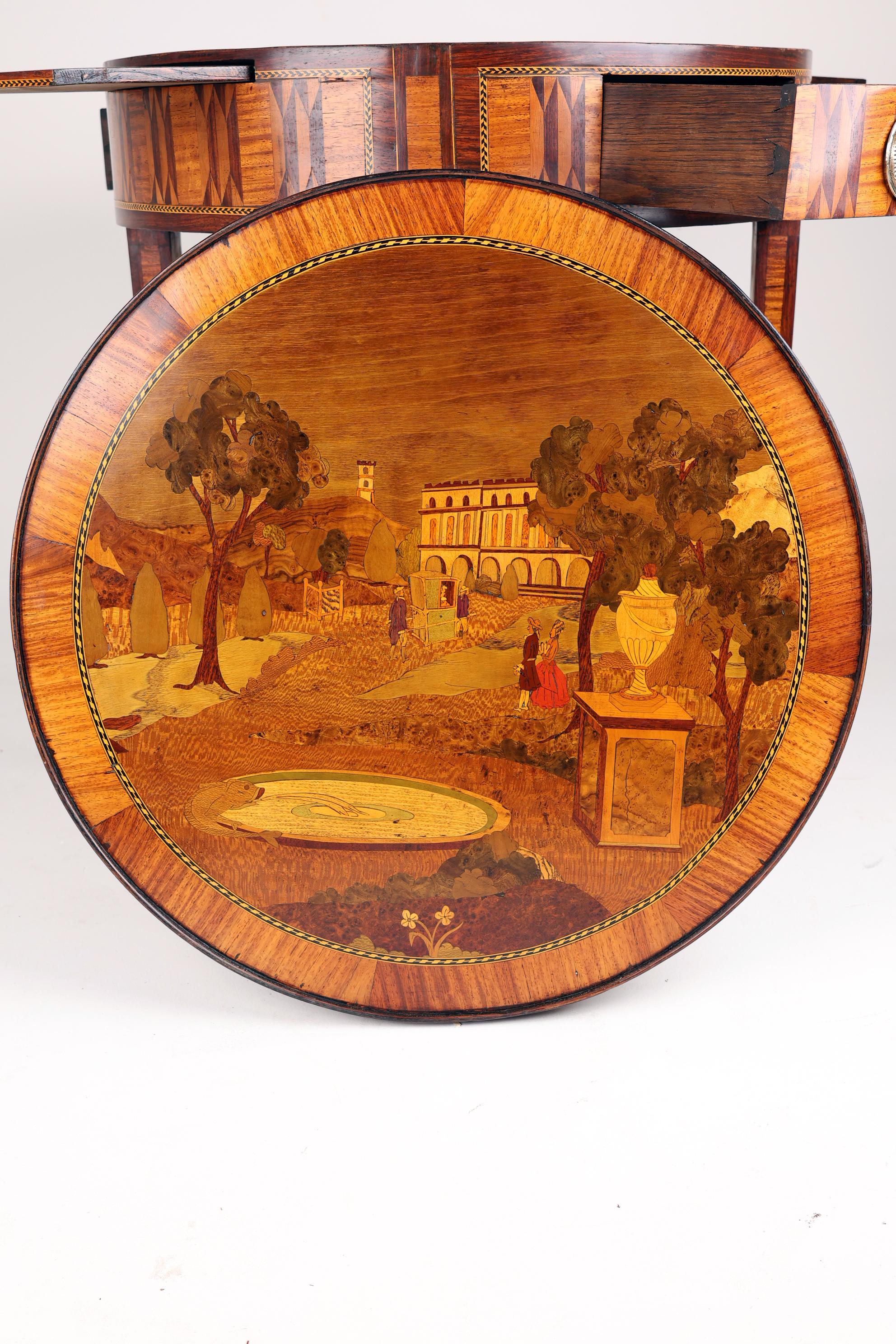 19th Century French Chess and Card Table with spectacular marquetry For ...