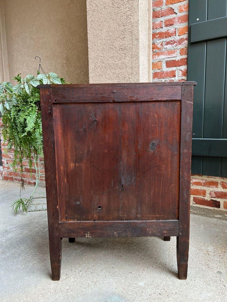 19th century French Chest End Table Louis XVI Carved Oak Laurel Wreath ...