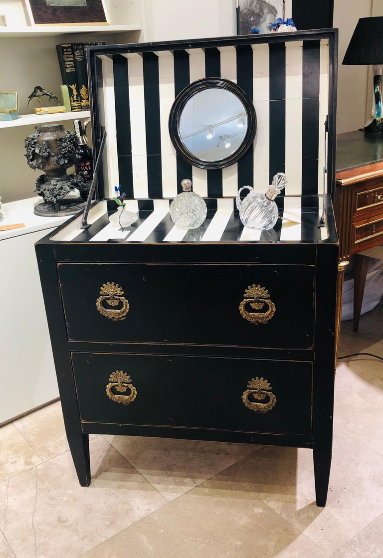 19th Century French Coiffeuse Chest with 2 Deep Drawers at 1stDibs
