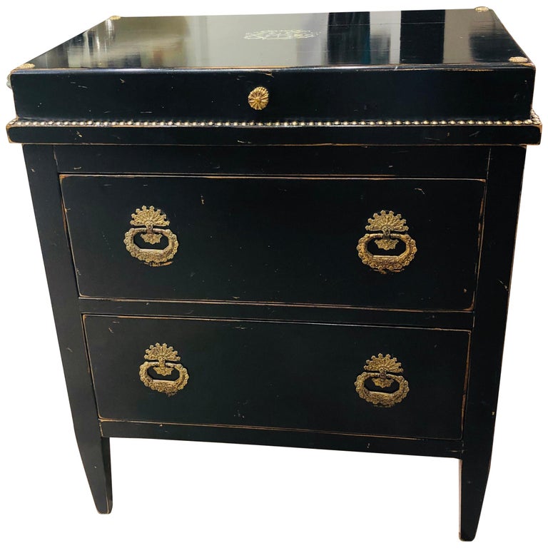 19th Century French Coiffeuse Chest with 2 Deep Drawers at 1stDibs