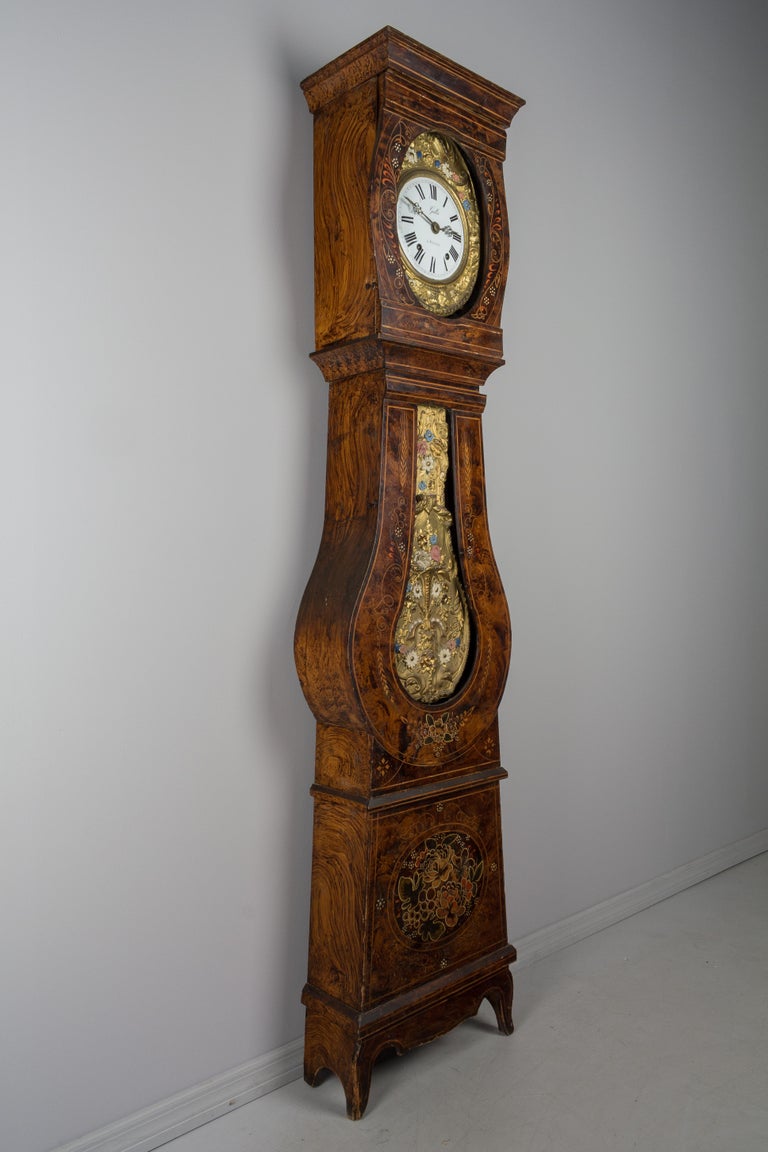19th Century French Comtoise Grandfather Clock at 1stDibs | comtoise clock