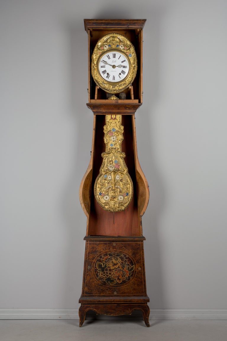 19th Century French Comtoise Grandfather Clock at 1stDibs | comtoise clock