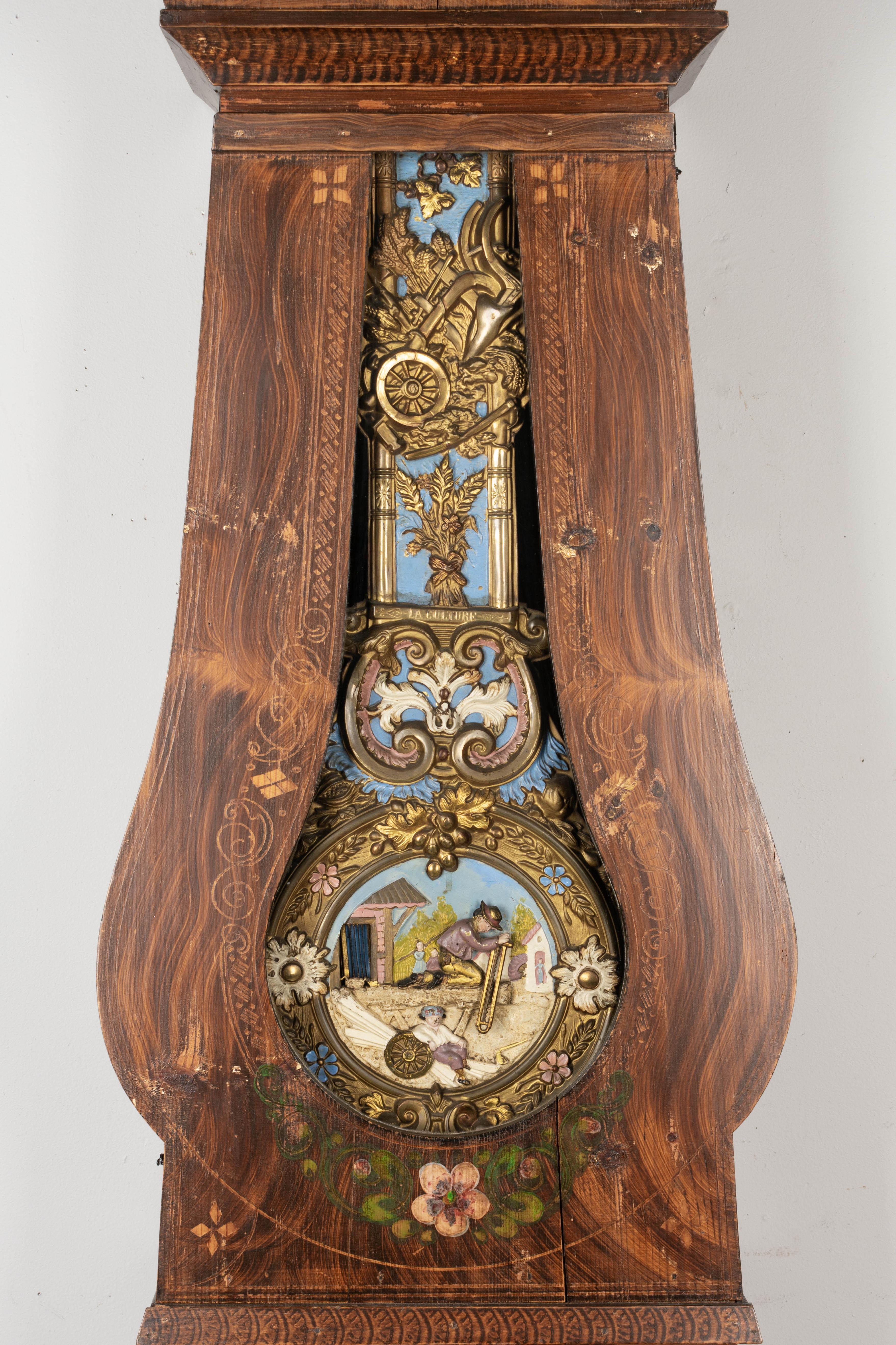 19th Century French Comtoise Grandfather Clock with Automated Pendulum ...