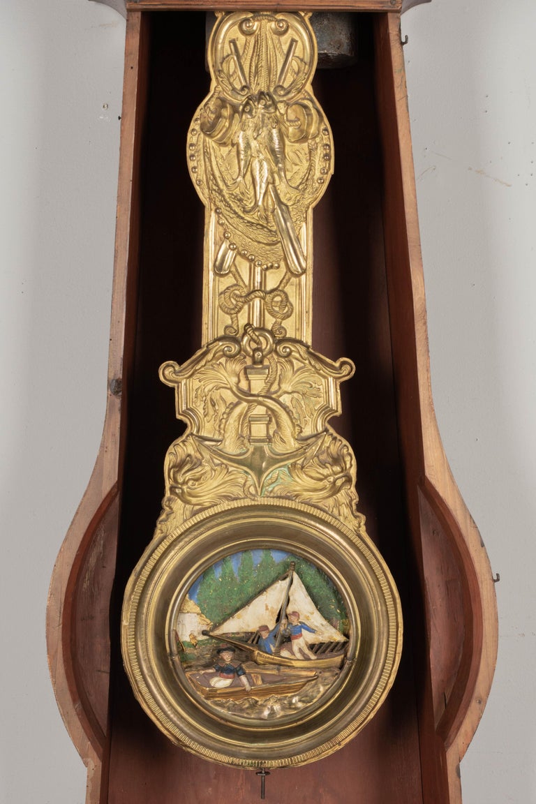 19th Century French Comtoise Grandfather Clock with Automated Pendulum ...