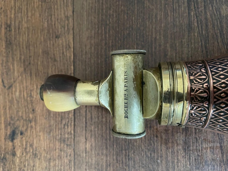 19th Century French Copper and Brass Military Powder Flask For Sale at ...