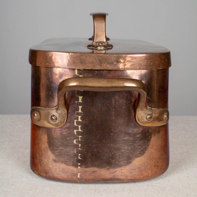 19th Century French Copper Daubiere or Braiser Pot at 1stDibs