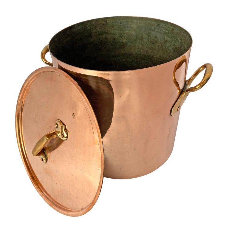 19th Century French Copper Stock Pot at 1stDibs