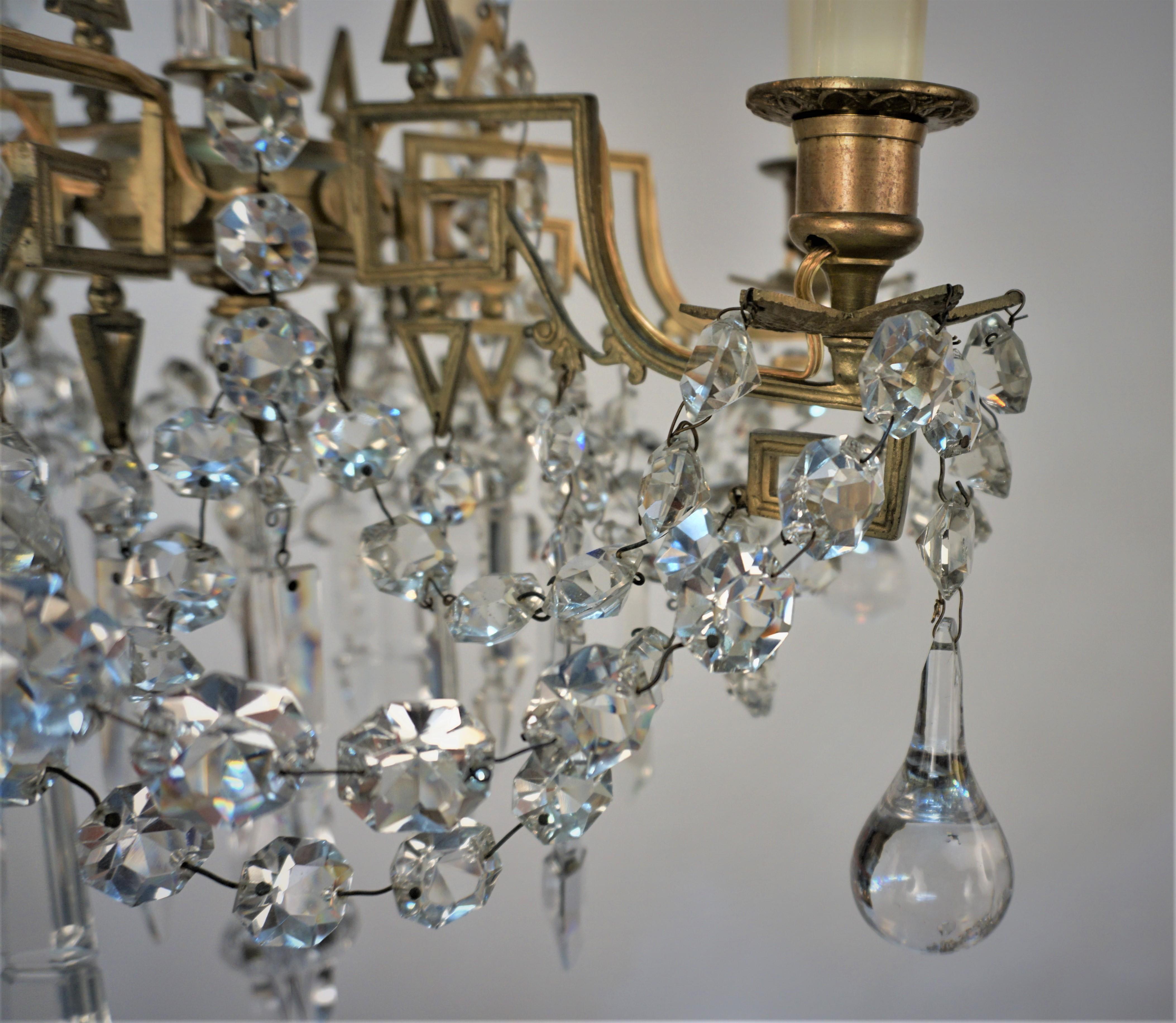 19th Century French crystal chandelier For Sale at 1stDibs