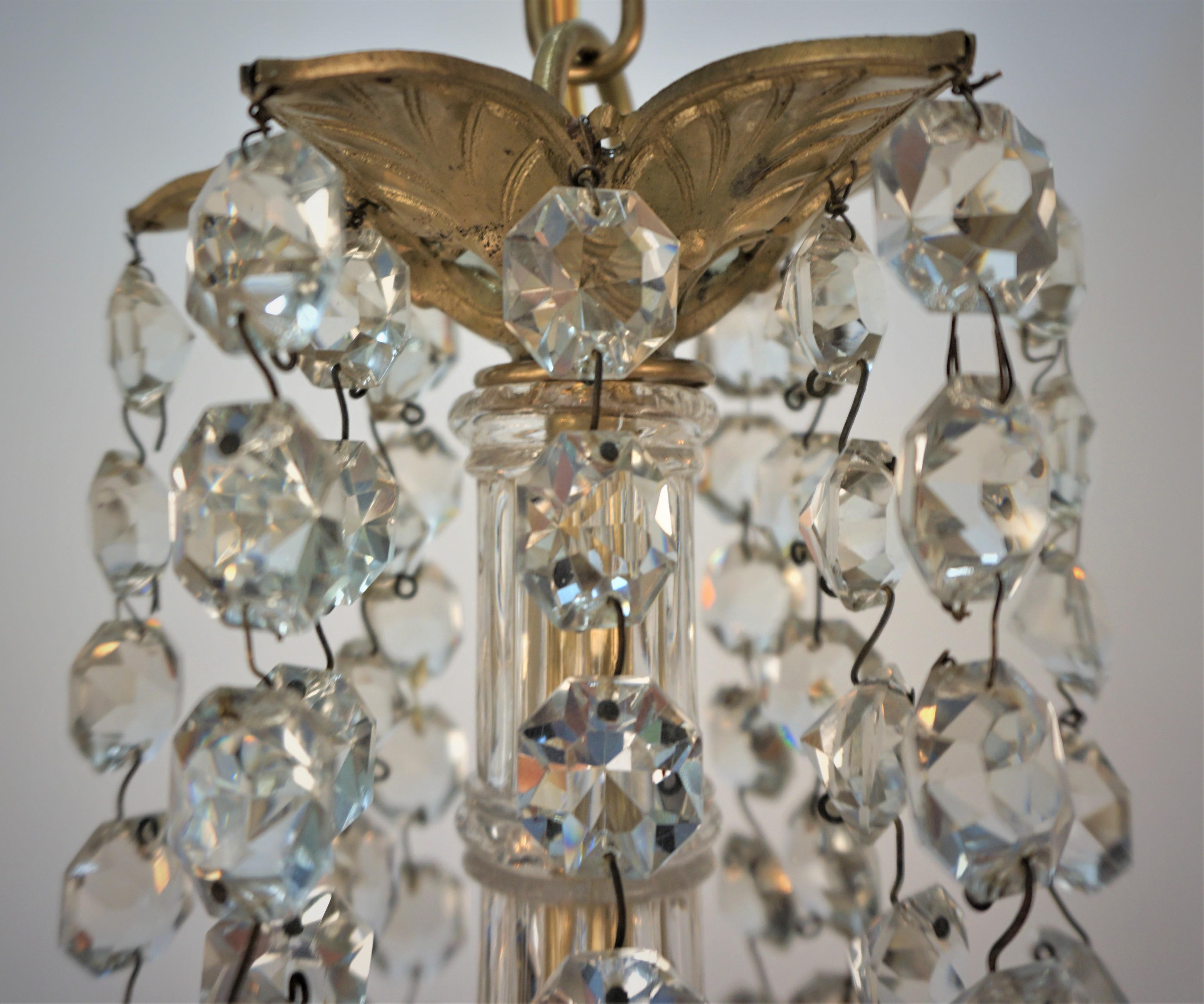 19th Century French crystal chandelier For Sale at 1stDibs