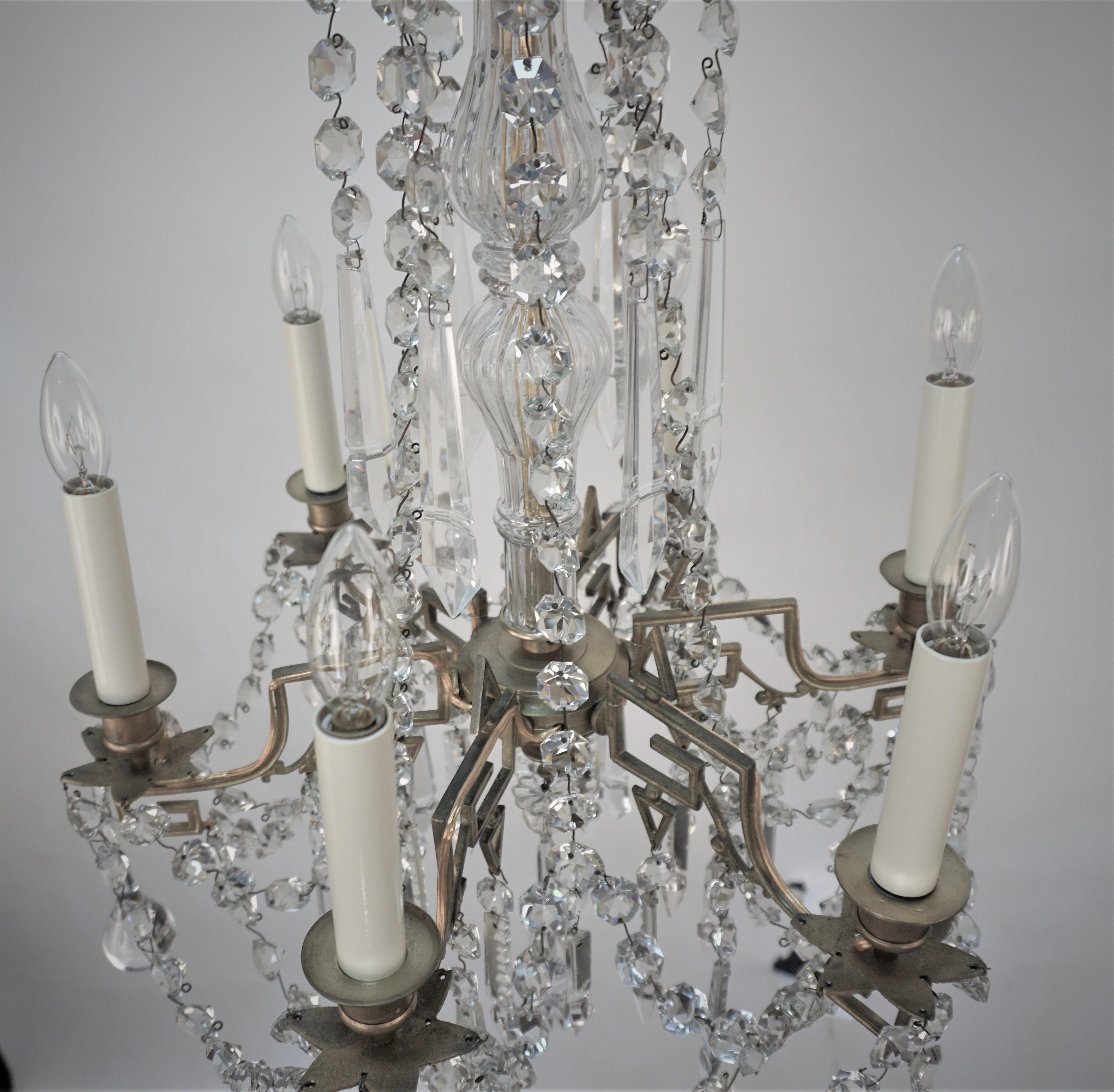 19th Century French crystal chandelier For Sale at 1stDibs