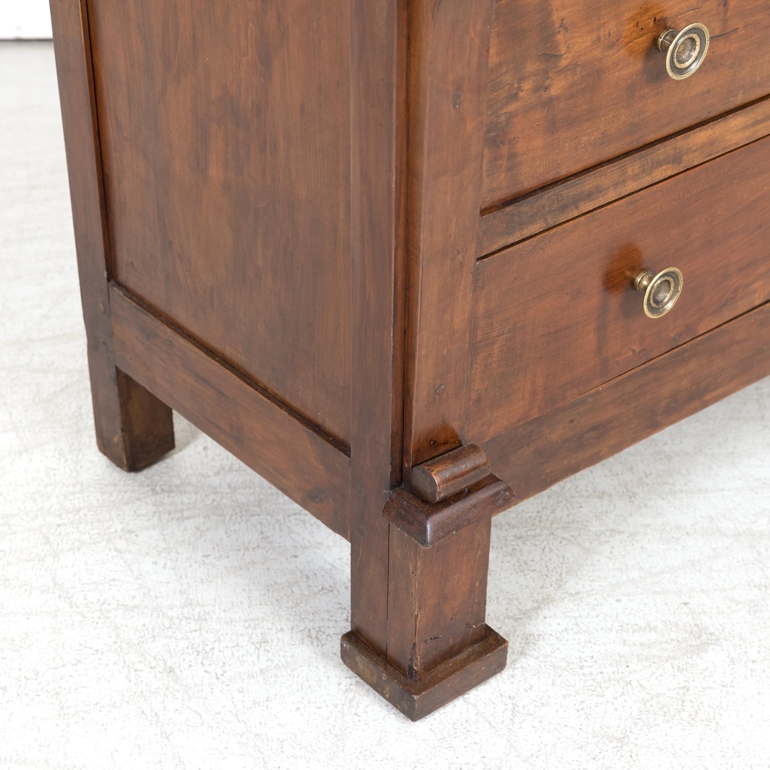 19th Century French Directoire Period Four Drawer Walnut Commode at 1stDibs