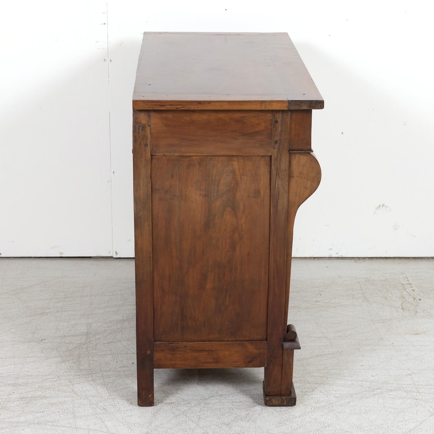 19th Century French Directoire Period Four Drawer Walnut Commode at 1stDibs