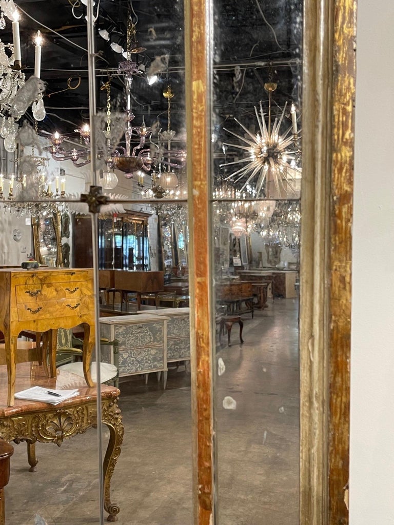 19th Century French Directoire Period Mirror with Divided Mercury Glass ...