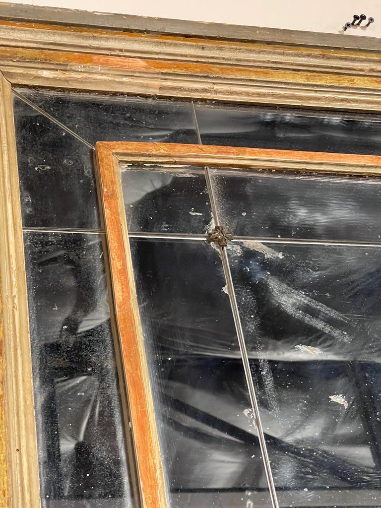 19th Century French Directoire Period Mirror with Divided Mercury Glass ...