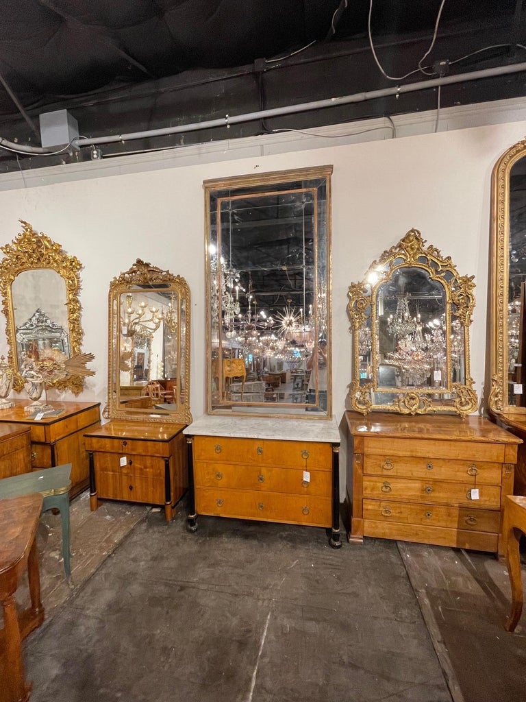 19th Century French Directoire Period Mirror with Divided Mercury Glass ...