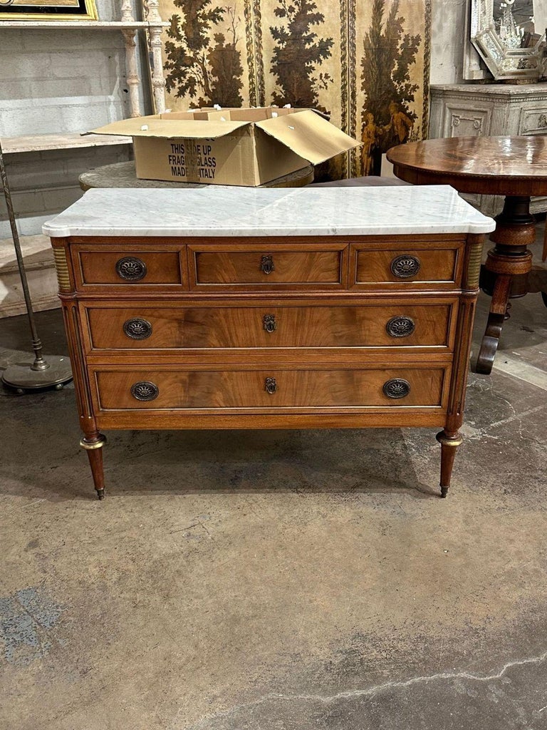 19th Century French Directoire Style Mahogany Commode For Sale at 1stDibs