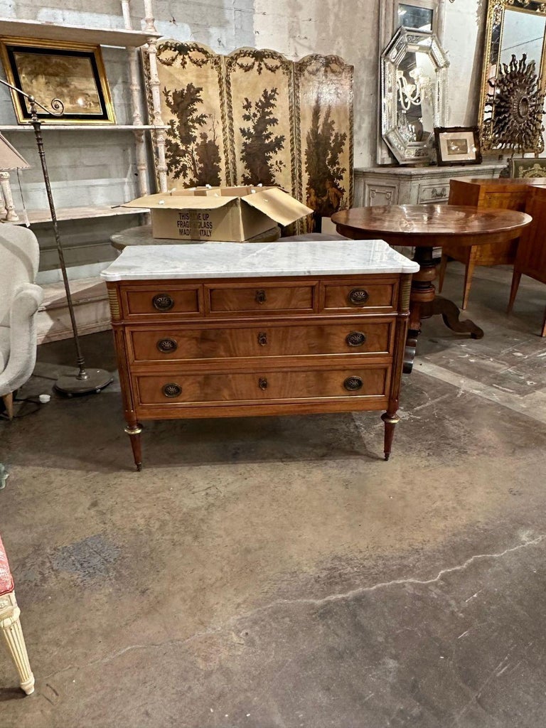 19th Century French Directoire Style Mahogany Commode For Sale at 1stDibs