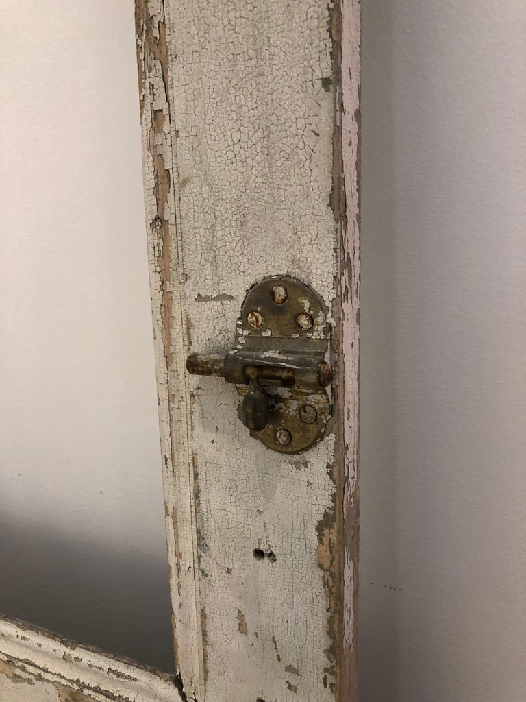 19th Century French Distressed Painted Door For Sale at 1stDibs