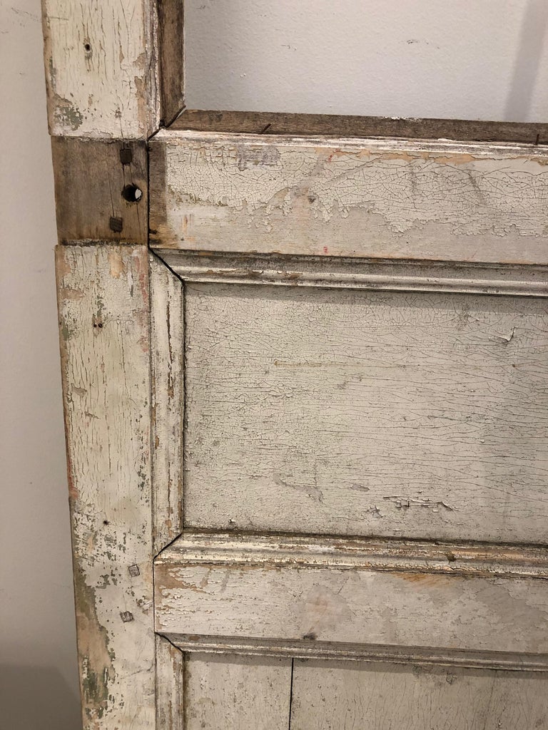 19th Century French Distressed Painted Door For Sale at 1stDibs