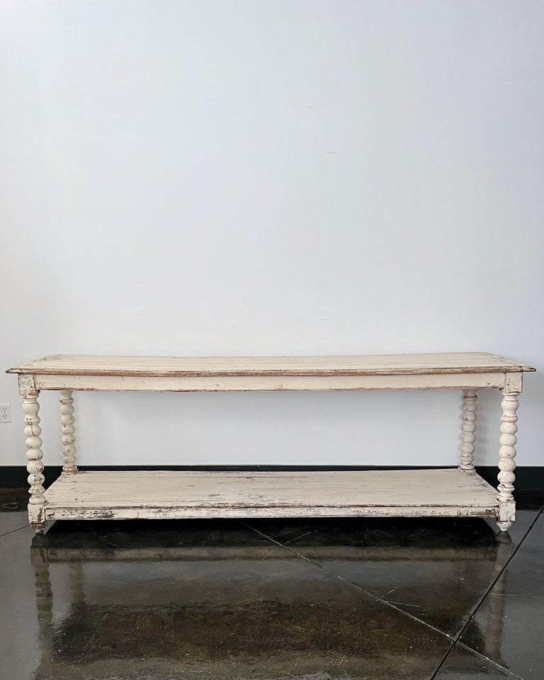 19th Century French Drapery Painted Table For Sale at 1stDibs