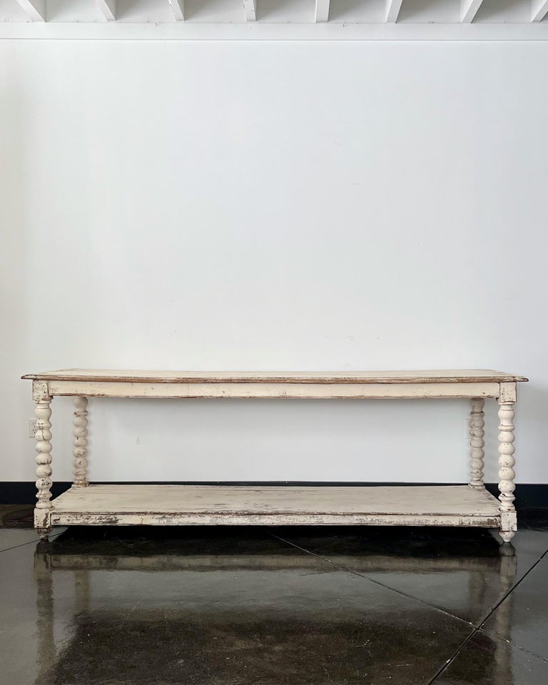 19th Century French Drapery Painted Table For Sale at 1stDibs