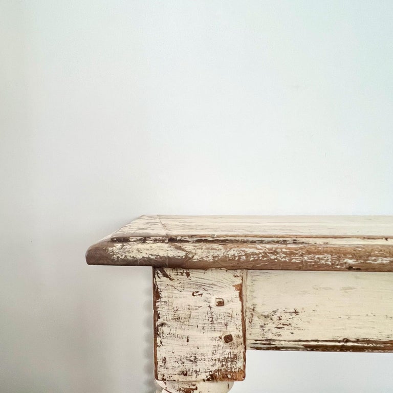 19th Century French Drapery Painted Table For Sale at 1stDibs