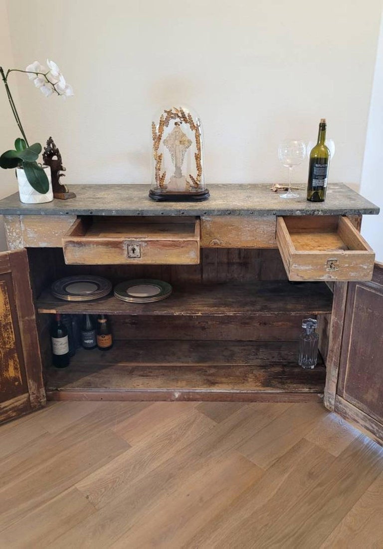 19th Century French Early Mercantile Industrial General Store Counter ...