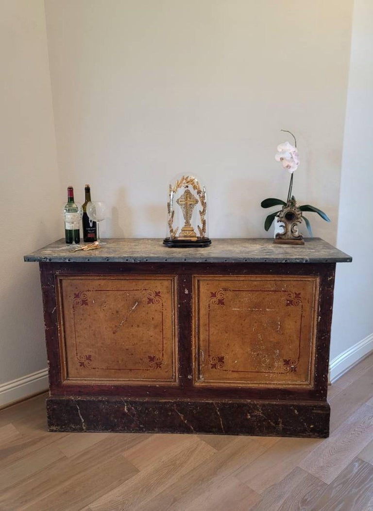 19th Century French Early Mercantile Industrial General Store Counter ...