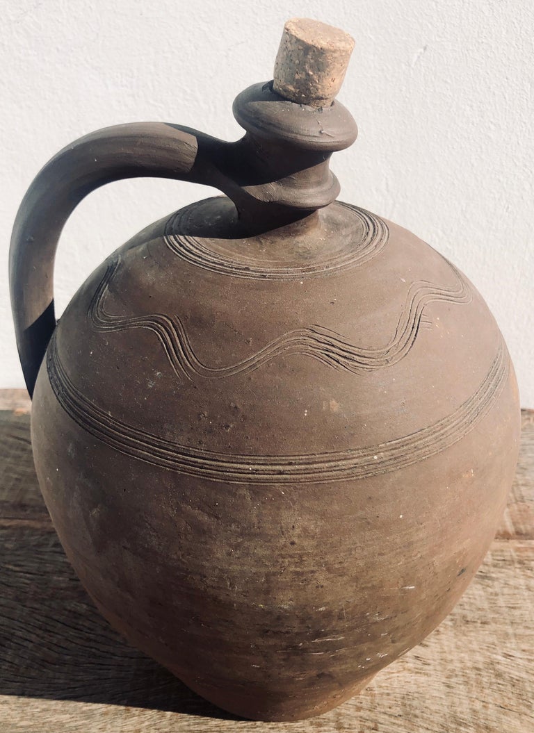 19th Century French Earthenware Pot, Antique European Pottery For Sale ...