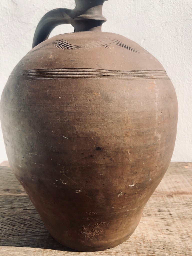 19th Century French Earthenware Pot, Antique European Pottery For Sale ...