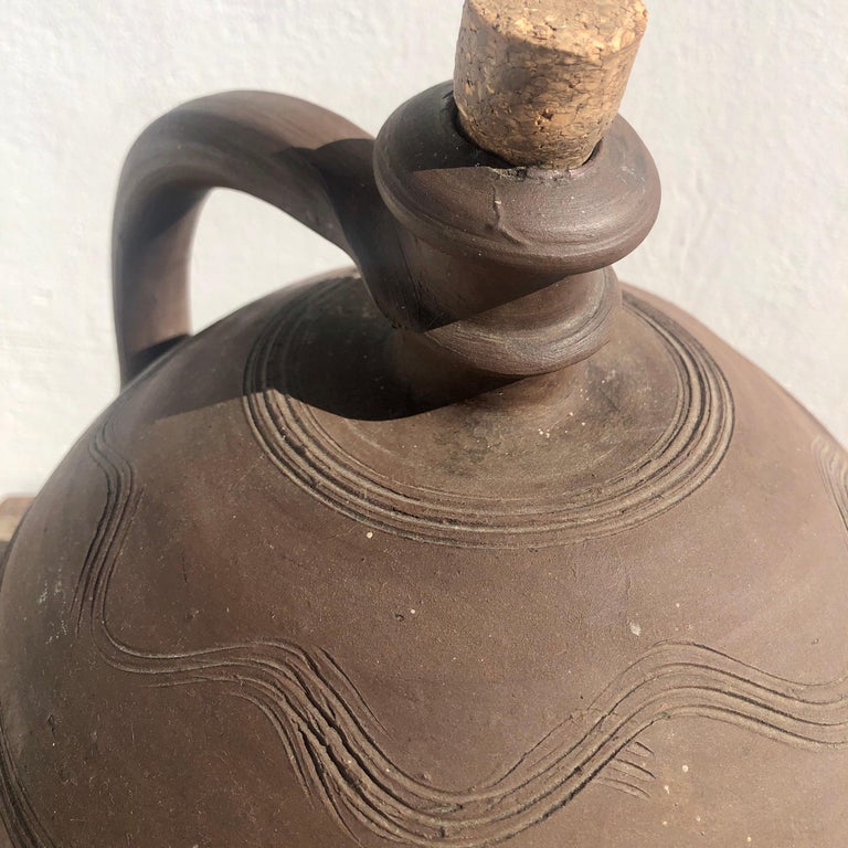 19th Century French Earthenware Pot, Antique European Pottery For Sale ...