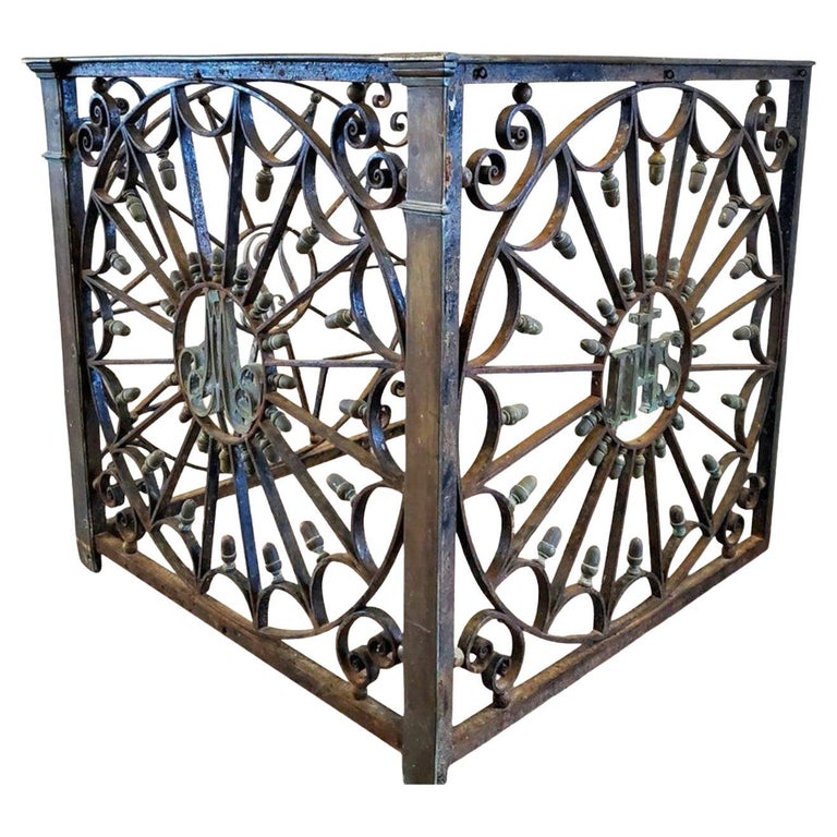 19th Century French Ecclesiastical Iron and Bronze Altar Rail For Sale ...